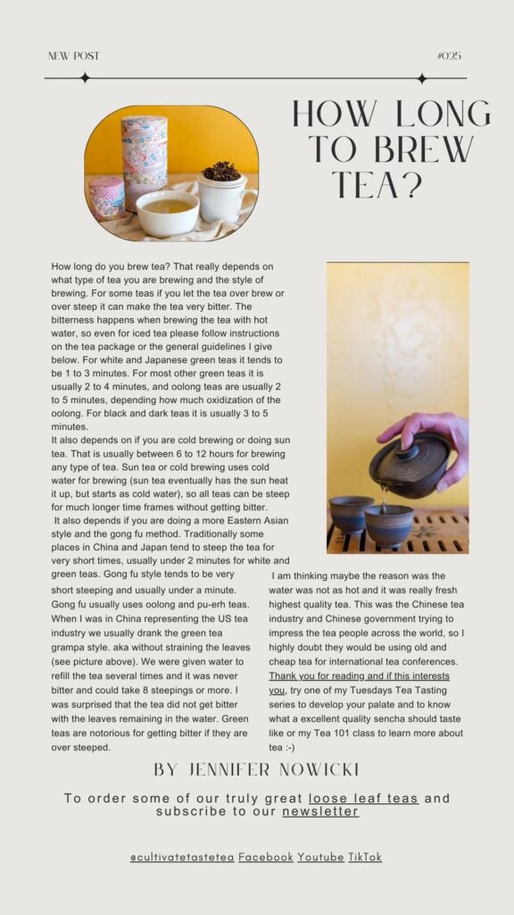 How Long to Brew Tea? | CULTIVATE TASTE TEA